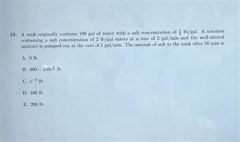 Solved Differential Equations Mixture Problemcan You Explain
