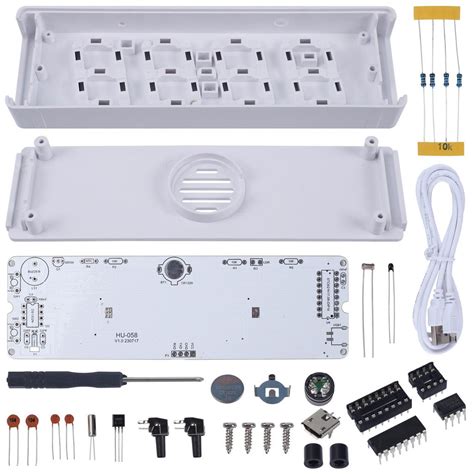 Colorful Led Electronic Clock Kit Soldering Project 20 Steps