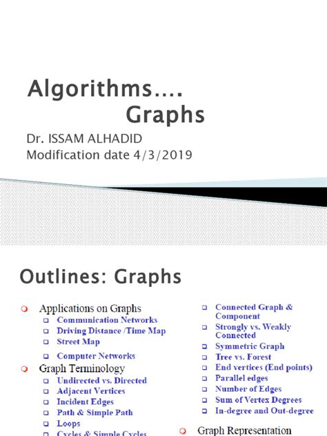 Algo Mod6 Graphs Download Free Pdf Vertex Graph Theory Graph Theory