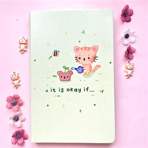 Cute Cat Notebook Cat Bullet Journal Dotted Journal Dotted