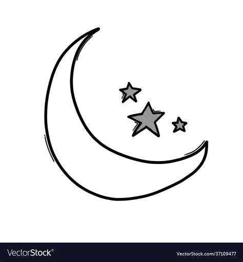 Star And Moon Drawing At Genleilablog Blog