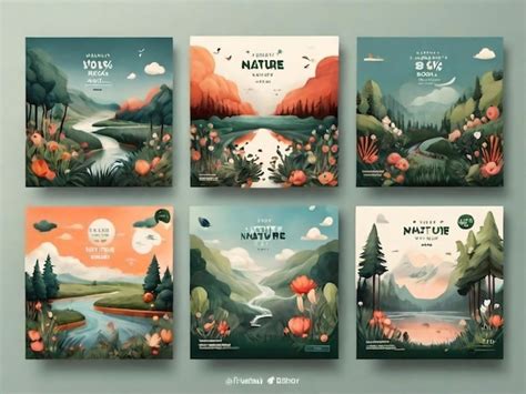 Premium Photo Nature Social Media Post Collection