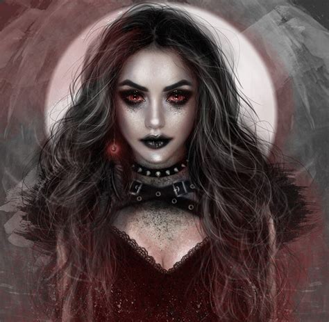 Artstation Dark Witch Dark Fantasy Girl N Ai Hand Drawn Gothic