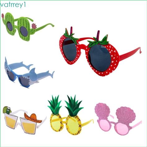 Vat1 Luau Party ตกแต่งแว่นตากันแดดฮาวายตลก Tropical Party แว่นตาสําหรับฤดูร้อนสระว่ายน้ํา Beach