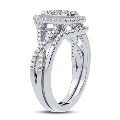 10k 075ct Diamond Bridal Ring Diamonds Unlimited