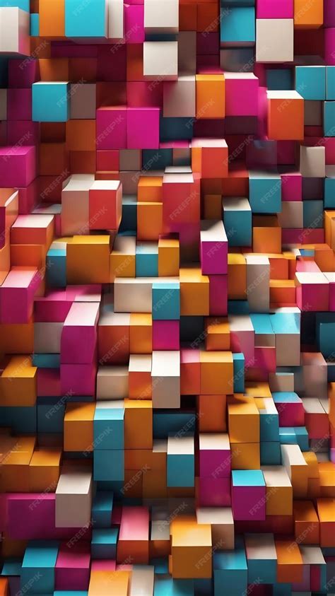 Premium Ai Image Render Of 3d Geometric Abstract Cuboid Wallpaper