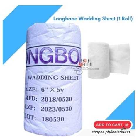 Longbone Wadding Sheet 1 Roll Health And Nutrition Medical Supplies And Tools On Carousell