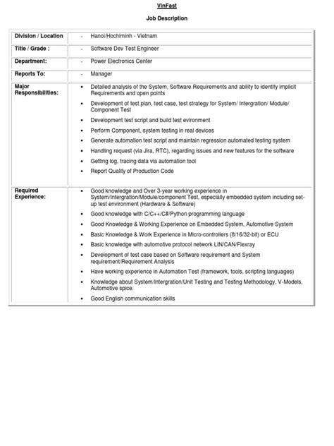 vinfast jd software dev tester pdf business computers