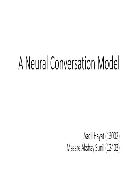Fillable Online A Neural Conversation Model Fax Email Print Pdffiller