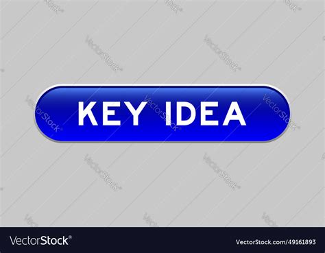 Blue Color Capsule Shape Button With Word Key Vector Image