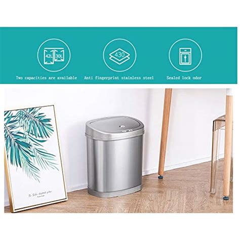Wenlii Double Classification Sensor Trash Can Smart Stainless Steel Can Auto Sealing Cover