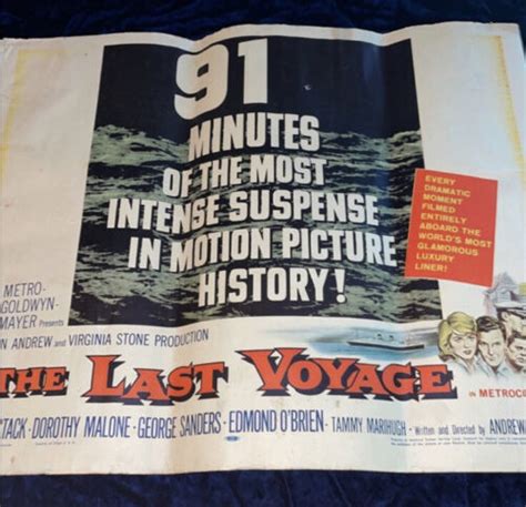 Old Vintage The Last Voyage 1960 Movie Poster Classic Film 4608795811