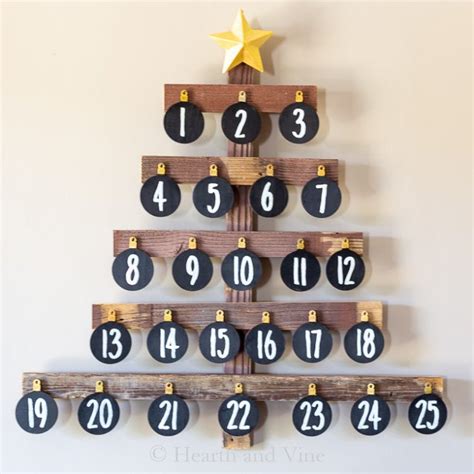 Diy Wooden Advent Calendar With A Vintage Look