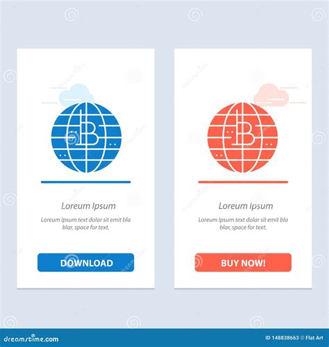 Future Money Bitcoin Block Chain Crypto Currency Decentralized Blue And Red Download And Buy