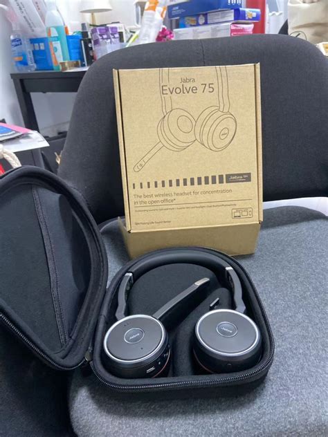 Jabra Evolve Wireless Active Noise Cancellation Headset Audio Headphones Headsets On