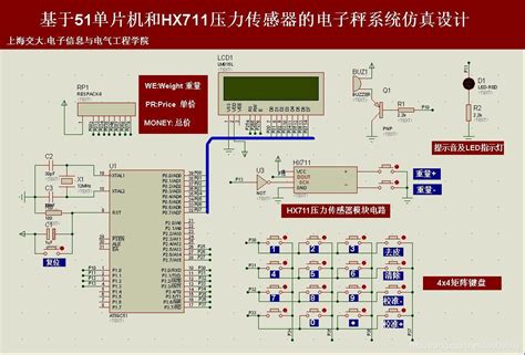 电子秤称重系统设计，hx711压力传感器，51单片机（proteus仿真、c程序、原理图、论文等全套资料） 体重电子秤系统设计实验 csdn博客