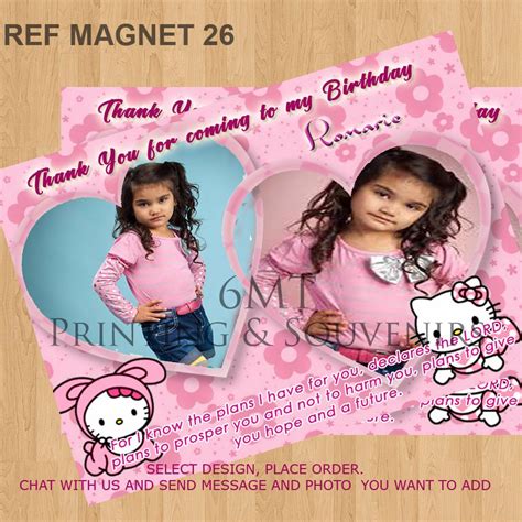 Atm Size Glitterpersonalized Ref Magnet Party Giveaway Hello Kitty Tinkerbell Unicorn Barbie