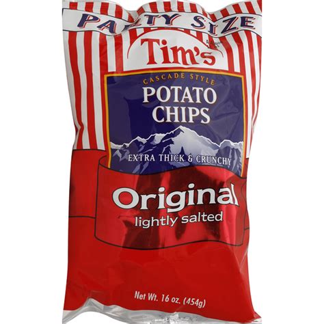 Tims Potato Chips Cascade Style Original Party Size 16 Oz