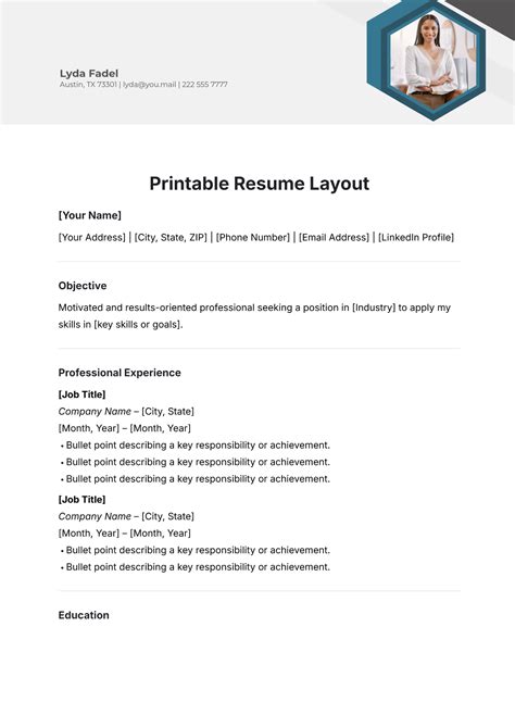 Free Career Profile Layout Template Edit Online And Download
