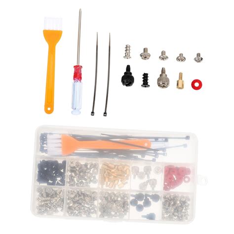 Kontonty Set Computer Cable Ties Brush Standoffs Assembling Kit