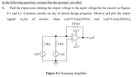 Solved In The Following Questions Assume That The Op S Chegg