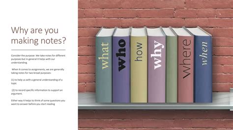 Note Making For Assignments Ppt