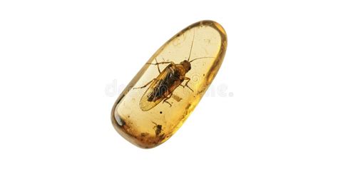 Cockroach Encased In Amber Like Capsule Symbol Of Preservation And