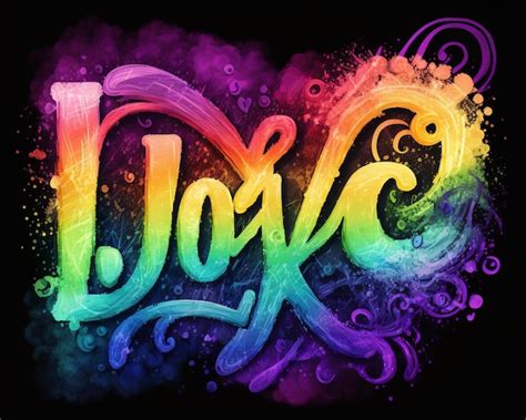 Premium Photo A Close Up Of A Colorful Text With A Black Background