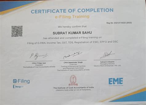 Cma Subrat Kumar Sahu