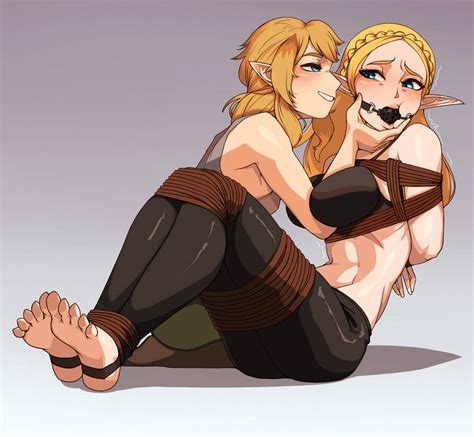 Rule 34 1boy 1boy1girl Ball Gag Bondage Breasts Breath Of The Wild