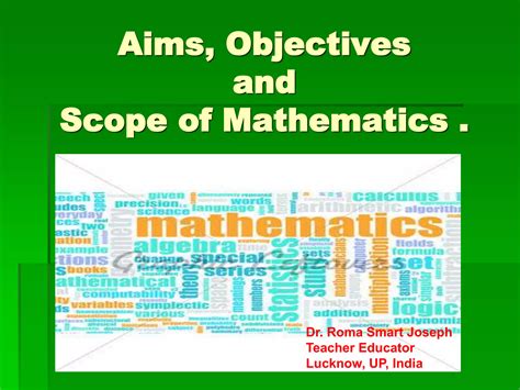 Aims And Objectives Of Mathematics Ppt