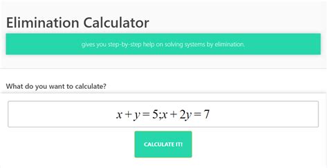 Basic Elimination Calculator At Georgia Levvy Blog