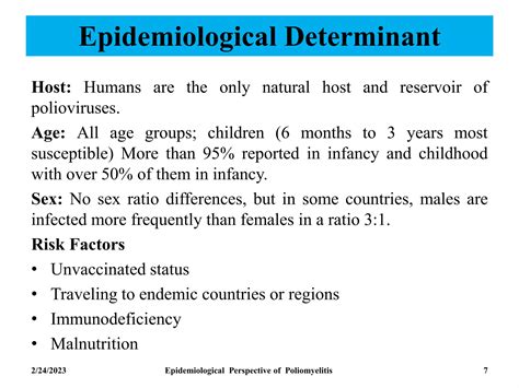 Epidemiological Perspective Of Poliomylitis Pptx