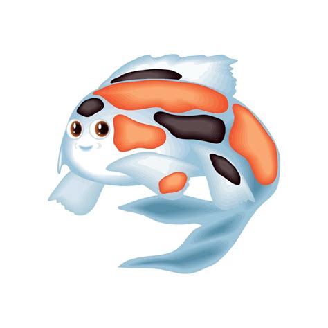 Koi Fish Cartoon 16766885 Vector Art At Vecteezy