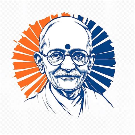 Line Art Portrait Of An Indian Man With A Bindi On His Forehead Wearing