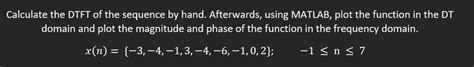 Solved Calculate The Dtft Of The Sequence By Hand