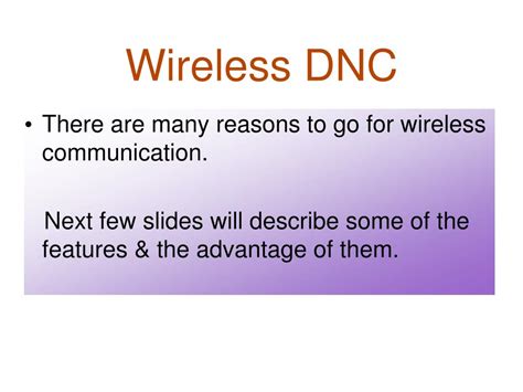 Ppt Wireless Dnc Powerpoint Presentation Free Download Id3284621