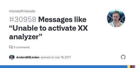 Messages Like Unable To Activate Xx Analyzer” · Issue 30958 · Microsoftvscode · Github
