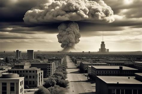 Premium Photo Powerful Nuclear Explosion