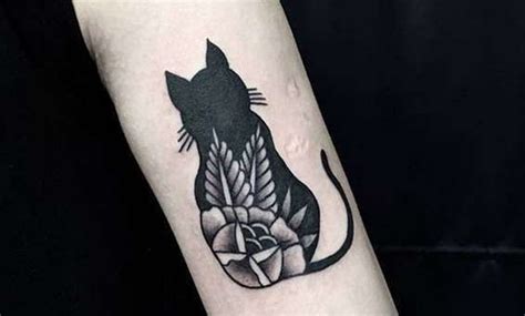 Tatuajes De Siluetas De Gatos Recopilación De Diseños