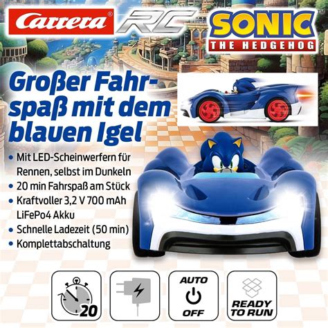 Carrera Rc 370201061 2 4 Ghz Sonic The Hedgehog Team Sonic 120 Scale Car Купить онлайн по