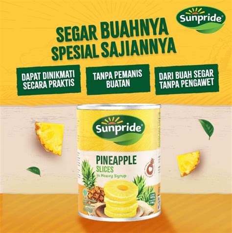 Sunpride Nanas Irisan Dalam Sirup Pekat Kaleng 567gram Astro