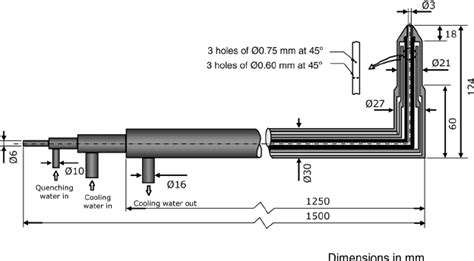 Schematic Of The Water Cooled Water Quenched Probe Download