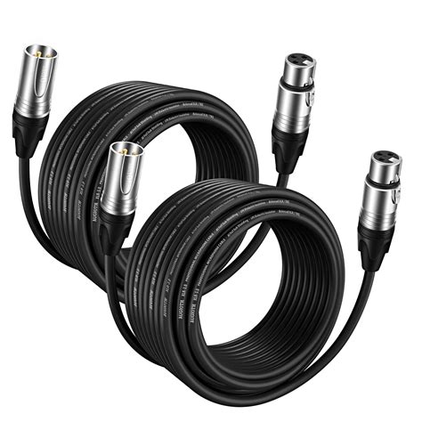 Xlr Cable 20 Ft 2 Pack Microphone Cable Xlr Male To