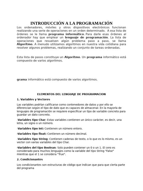 Elementos Del Lenguaje De Programacion Pdf Lenguaje De Programación