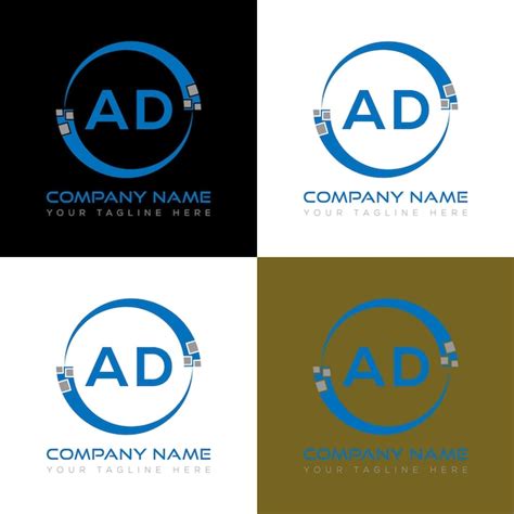 Premium Vector Ad Initial Modern Logo Design Vector Icon Template