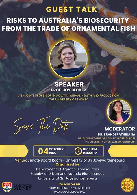 Guest Talk Biosecurity Measures In Ornamental Fish Export Trade