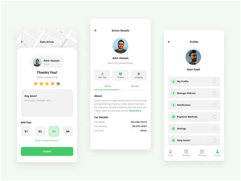 Car Booking Ride Sharing Mobile App Uiux Design Behance
