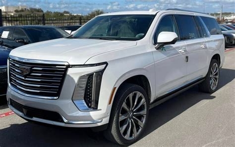 2025 Cadillac Escalade Esv Prem Lux Plat In White Photos