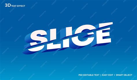 Premium Psd Slice 3d Text Effect Mockup Template